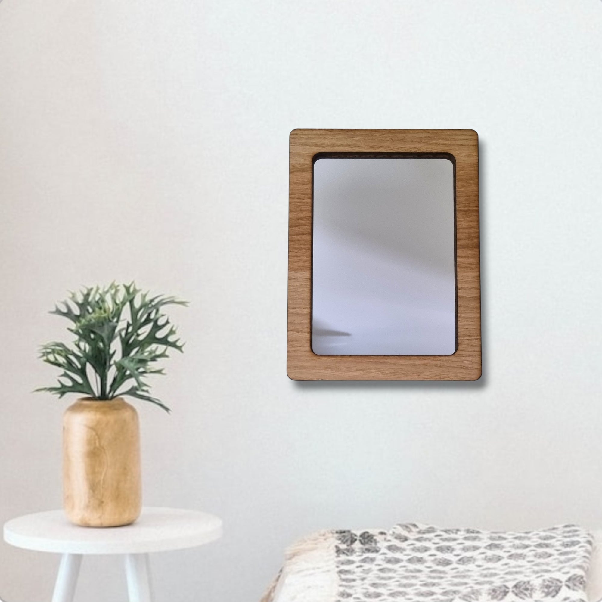 Wood Framed Rectangle Mirror – Servewell