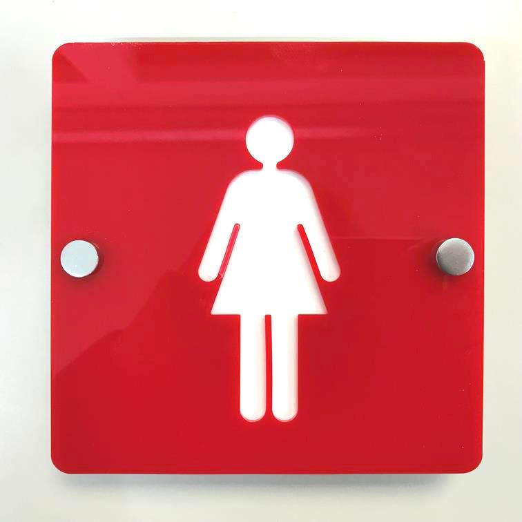 Female Toilet Sign - Floating - Square – Servewell