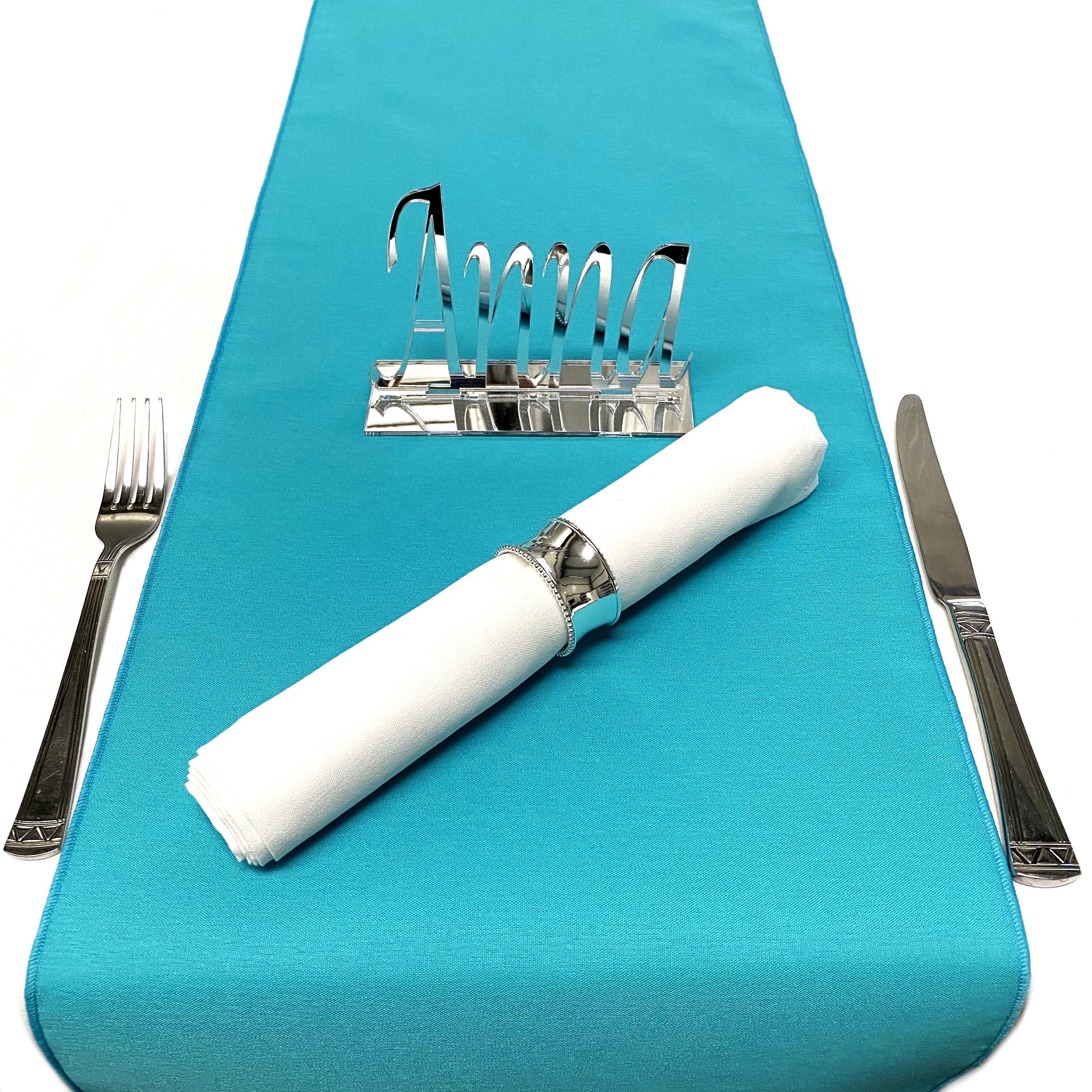 Turquoise Soft Cotton Linen Feel Table Runners – Servewell